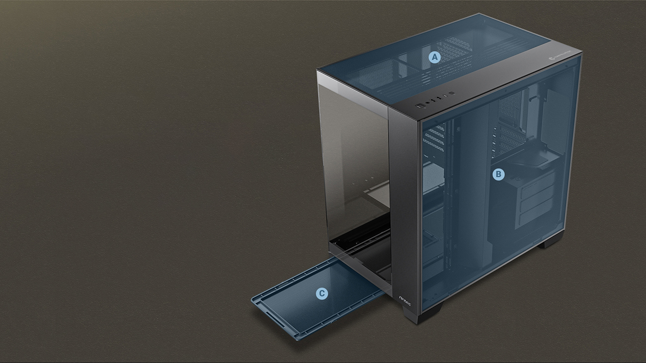 Antec C8, Fans not Included, RTX 40 Compatible, Dual-Chamber, tooless ...