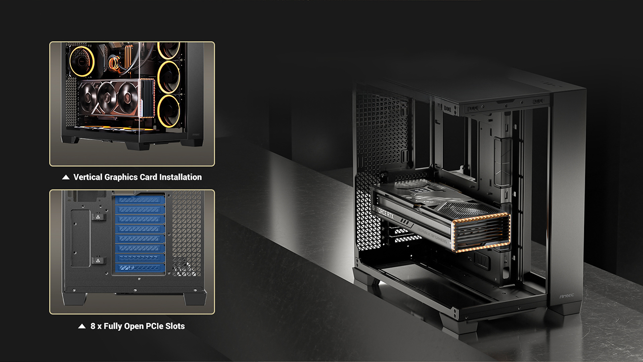 Antec C8, Fans not Included, RTX 40 Compatible, Dual-Chamber, tooless ...