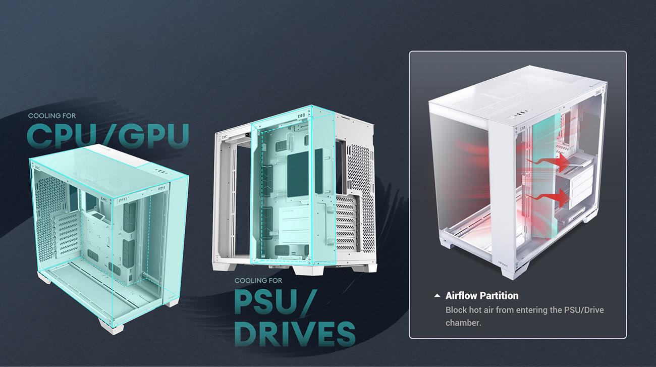 Antec C8 White, Fans not Included, RTX 40 Compatible, Dual-Chamber ...