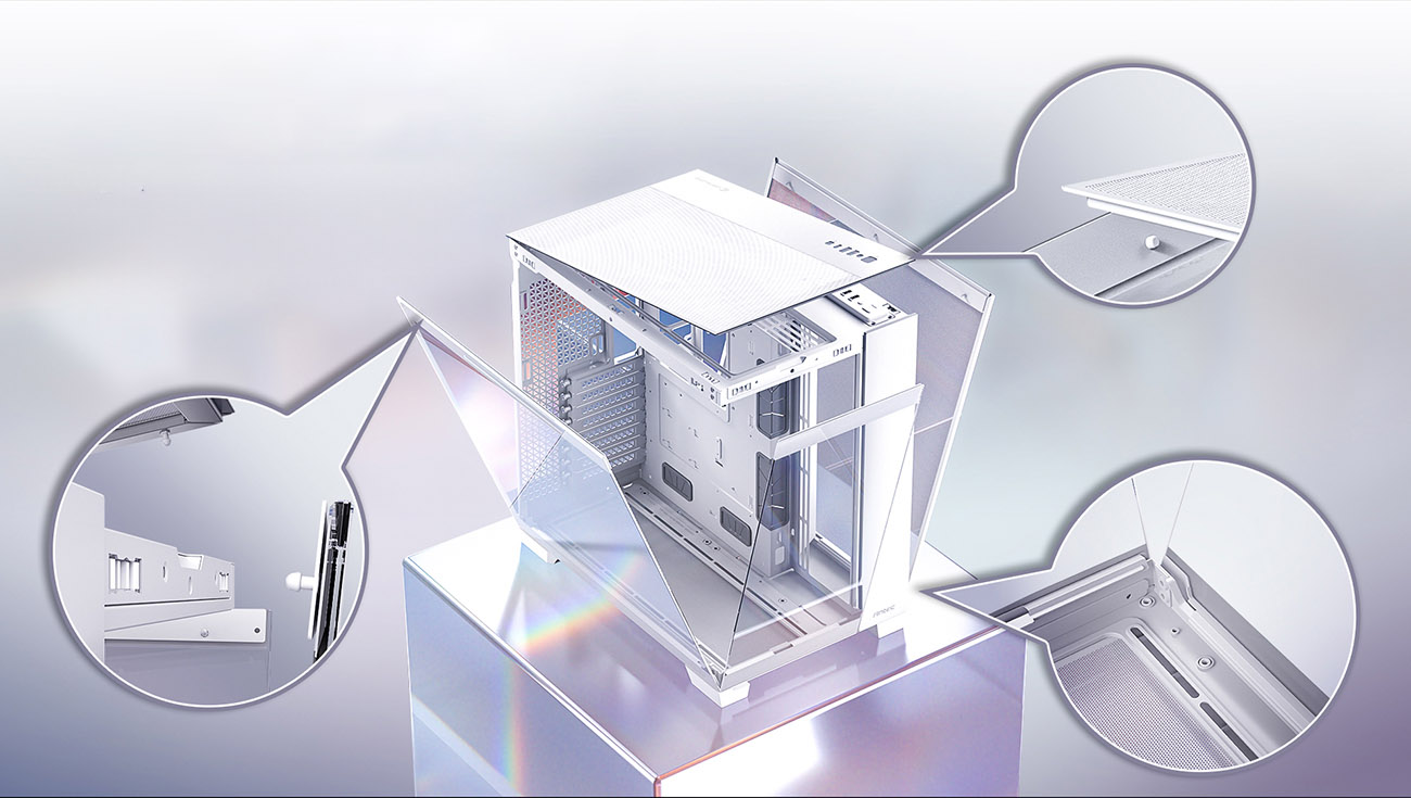 Antec C8 White, Fans not Included, RTX 40 Compatible, Dual-Chamber ...