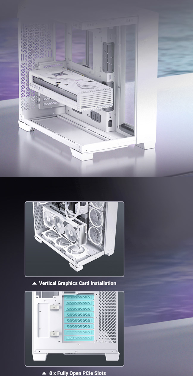 Antec C8 White, Fans not Included, RTX 40 Compatible, Dual-Chamber ...