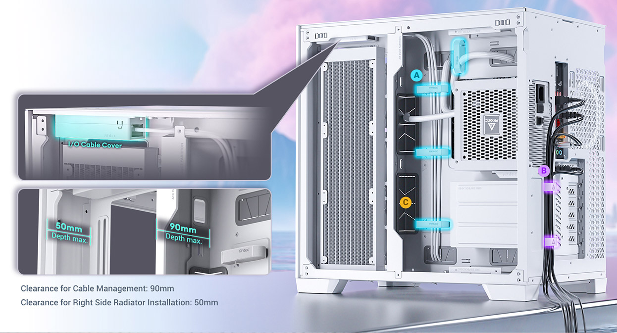 Antec C8 White, Fans not Included, RTX 40 Compatible, Dual-Chamber ...