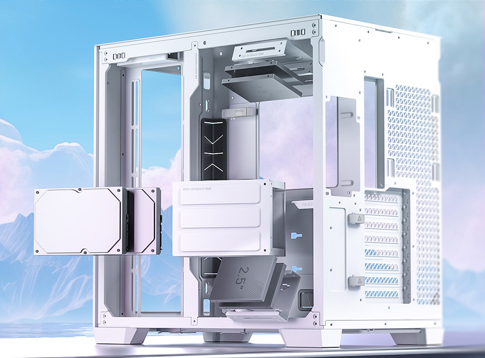 Antec C8 White, Fans not Included, RTX 40 Compatible, Dual-Chamber ...