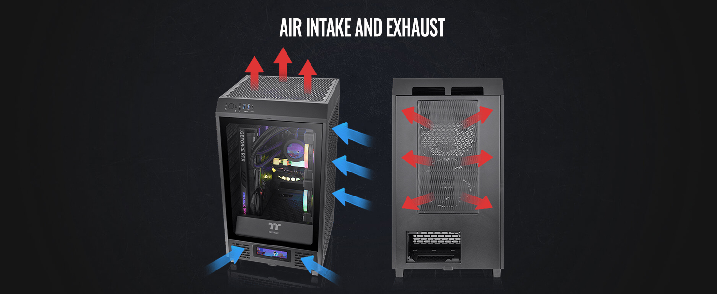 Thermaltake Tower 200 Mini-ITX Computer Case; 2x140mm Pre-installed ...