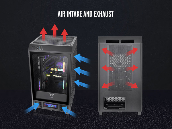 Thermaltake Tower 200 Mini-ITX Computer Case; 2x140mm Pre-installed ...