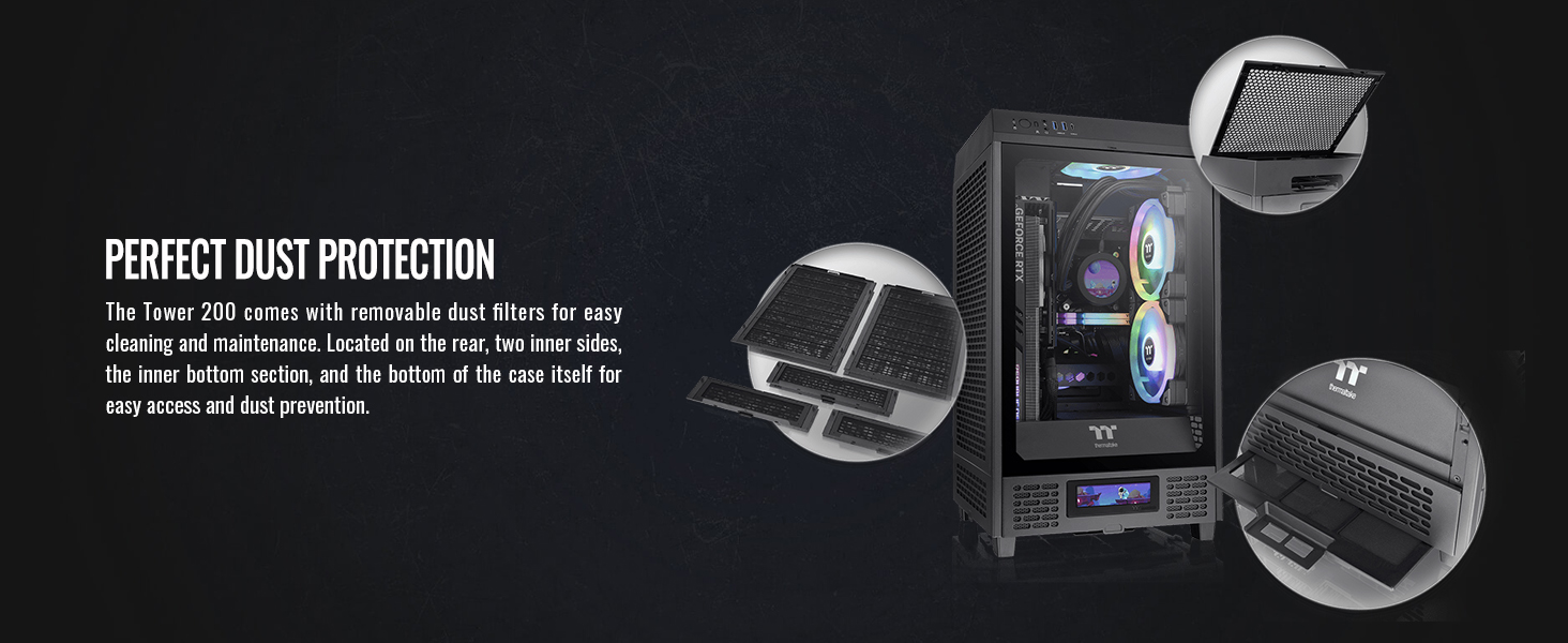 Thermaltake Tower 200 Mini-ITX Computer Case; 2x140mm Pre-installed ...