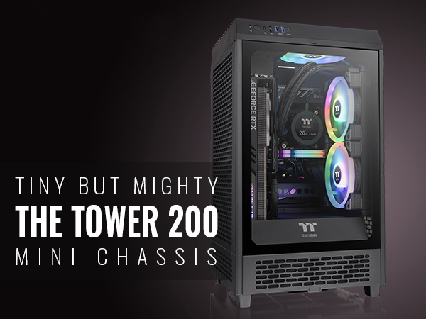 Thermaltake Tower 200 Mini-ITX Computer Case; 2x140mm Pre-installed ...