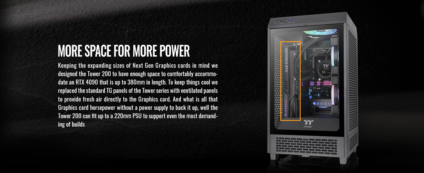 Thermaltake Tower 200 Mini-ITX Computer Case; 2x140mm Pre-installed ...