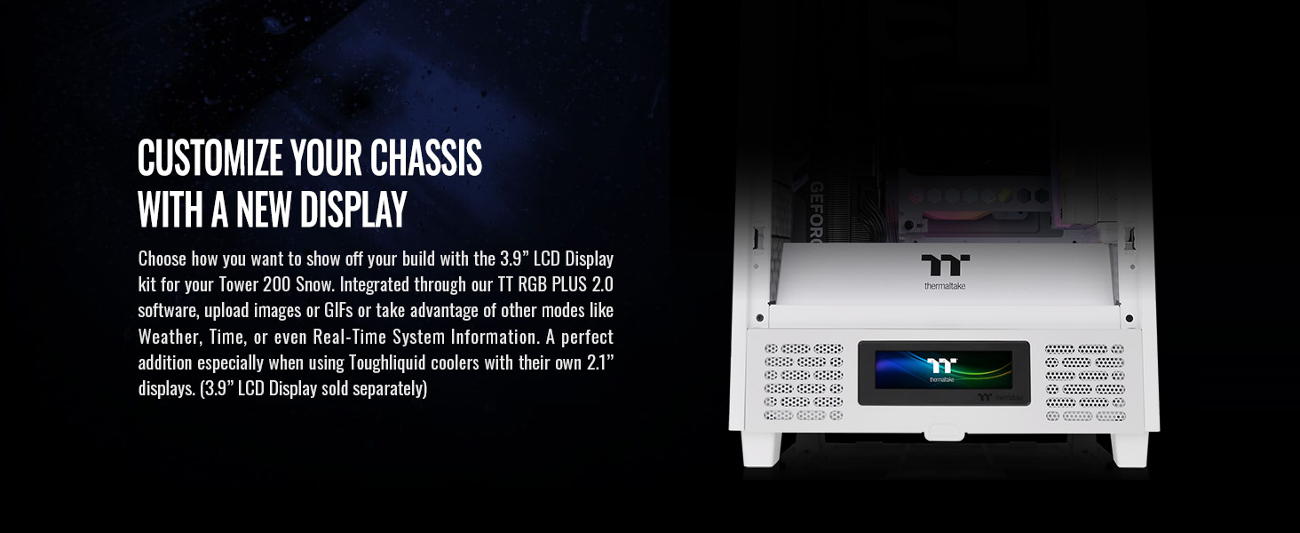 Thermaltake Tower 200 Snow Mini-ITX Computer Case; 2x140mm Pre ...