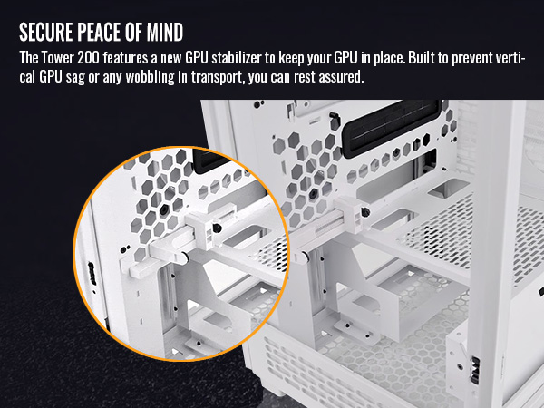 Thermaltake Tower 200 Snow Mini-ITX Computer Case; 2x140mm Pre ...