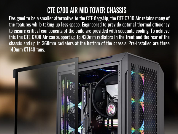 Thermaltake CTE C700 Air Mid Tower with Centralized Thermal Efficiency ...