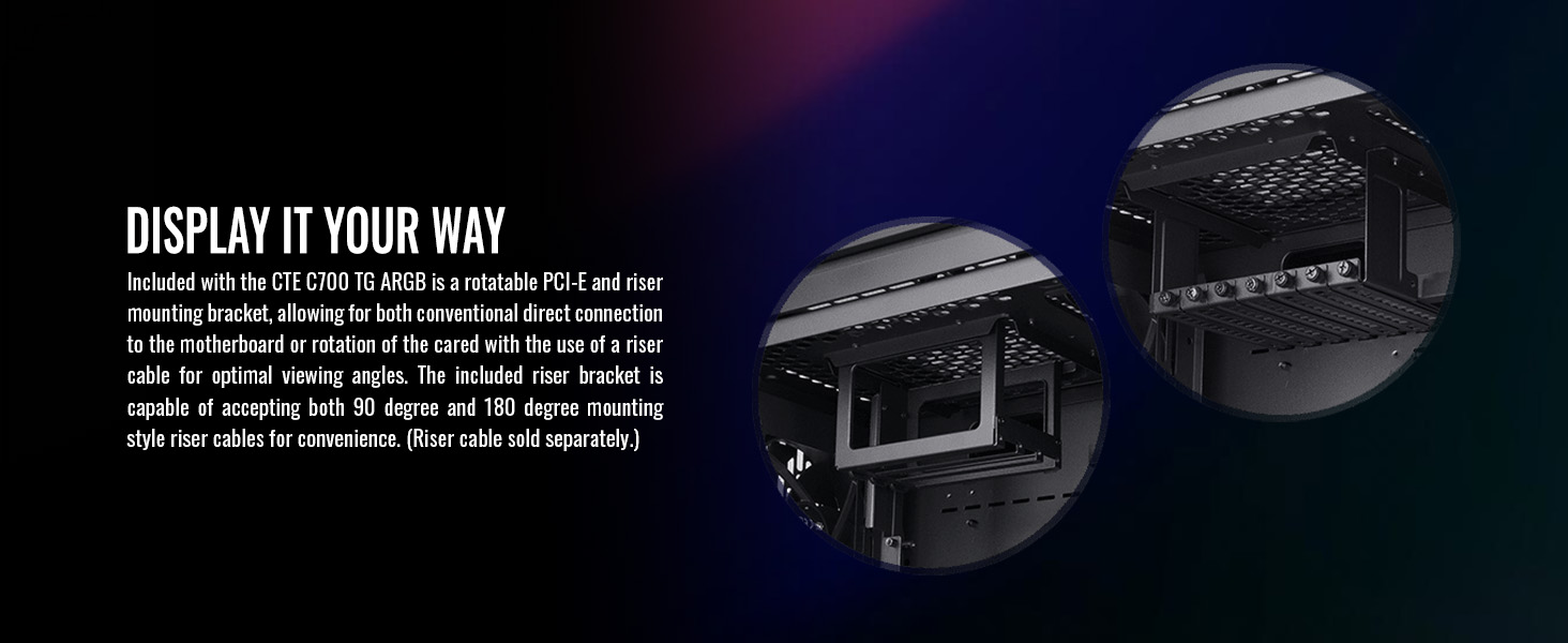 Thermaltake CTE C700 TG ARGB E-ATX Mid Tower Centralized Thermal Efficiency Design; 3x140mm ...