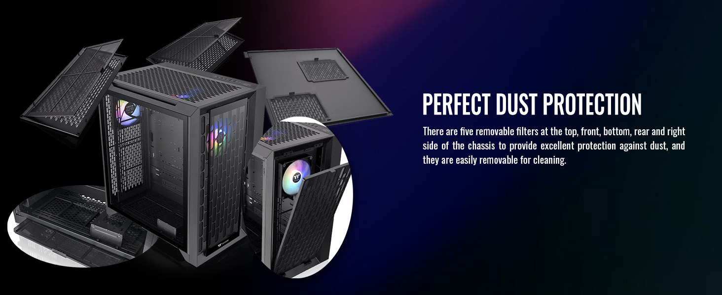 Thermaltake CTE C700 TG ARGB E-ATX Mid Tower Centralized Thermal Efficiency Design; 3x140mm ...