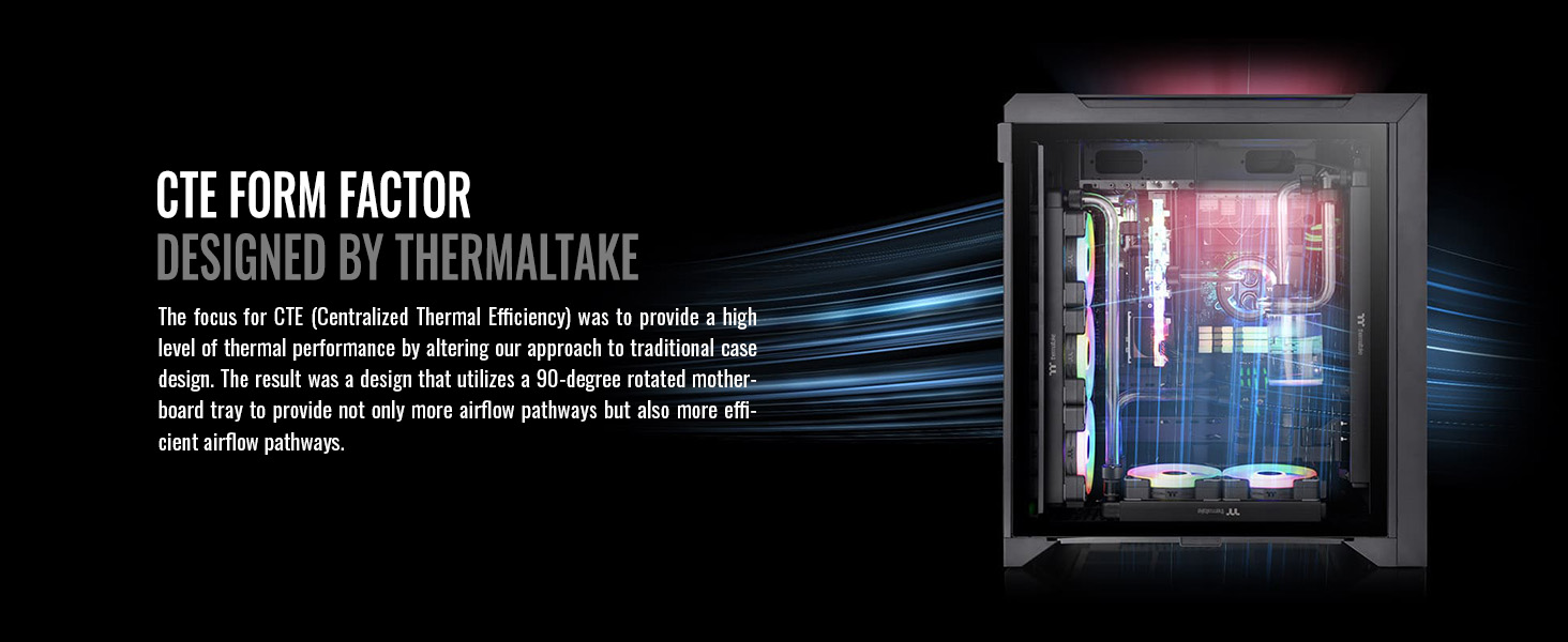 Thermaltake CTE C700 TG ARGB E-ATX Mid Tower Centralized Thermal Efficiency Design; 3x140mm ...