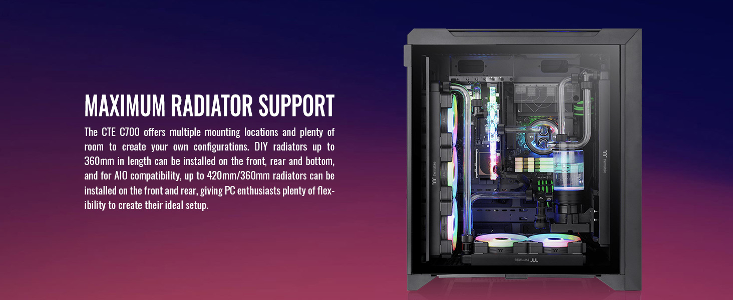 Thermaltake CTE C700 TG ARGB E-ATX Mid Tower Centralized Thermal ...