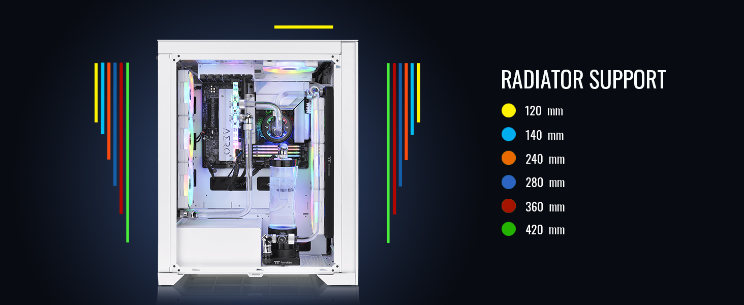 Thermaltake CTE T500 TG ARGB Snow E-ATX Full Tower with Centralized ...