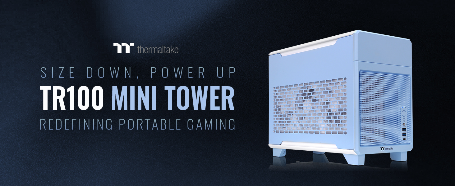 Thermaltake TR100 Mini-ITX Hydrangea Blue Computer Case CA-11A-00SFNN ...