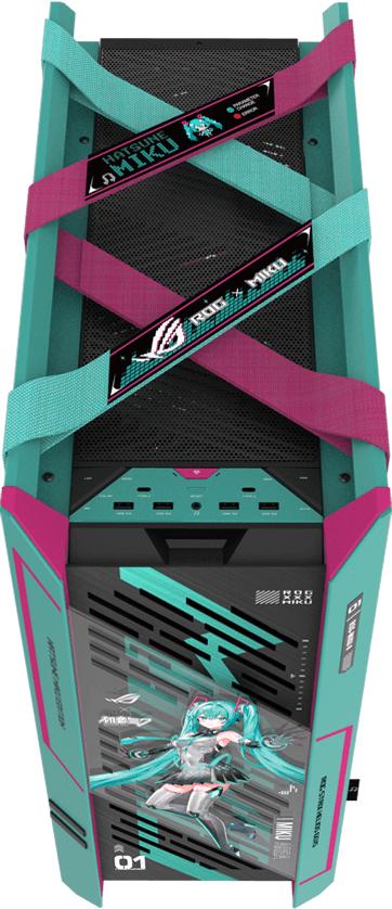 ASUS ROG Strix Helios II Hatsune Miku Edition Gaming PC Case, Dual ...