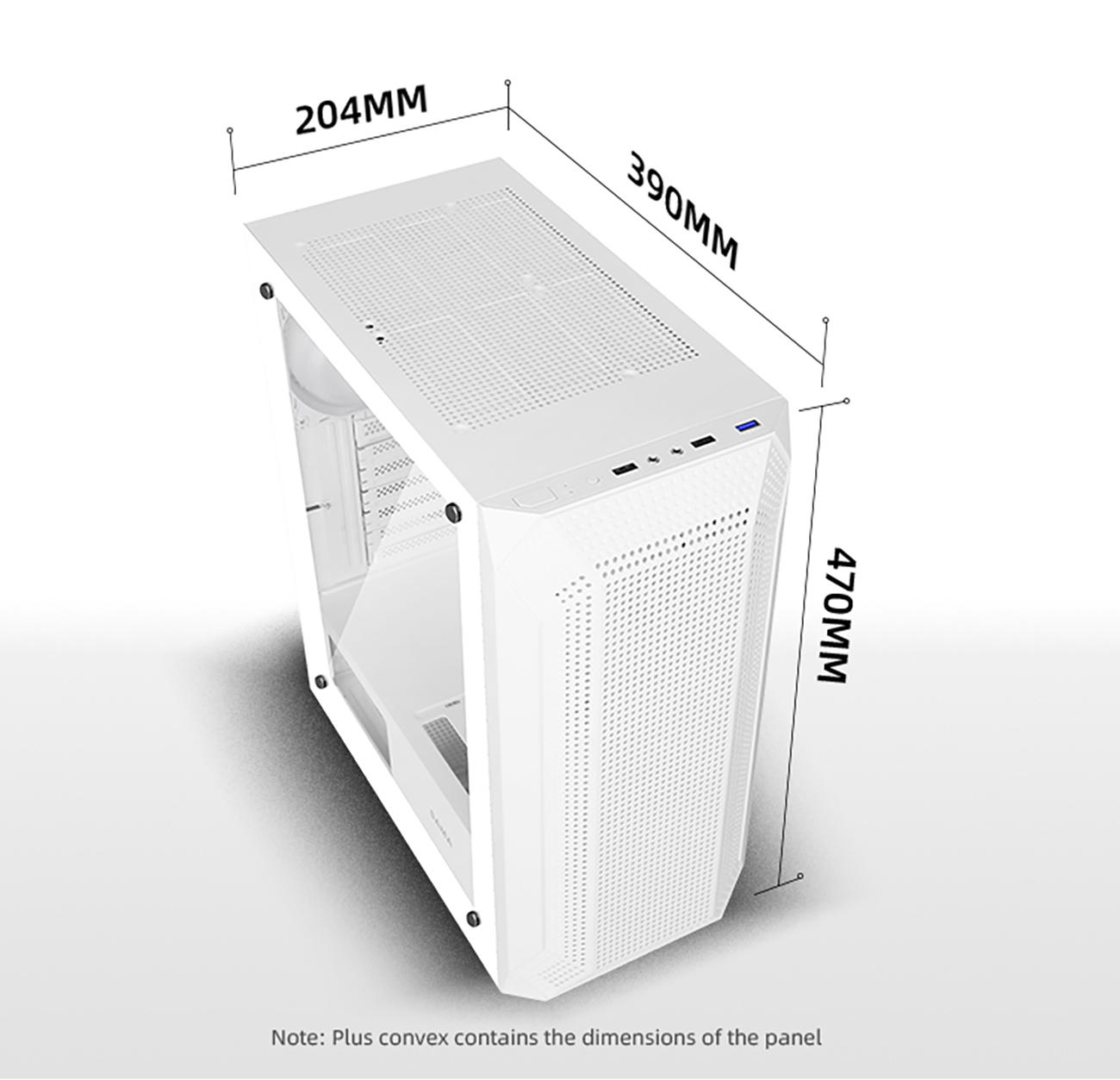 SAMA SAMA-Z4 White Steel / Tempered Glass ATX Mid Tower Computer Case w ...
