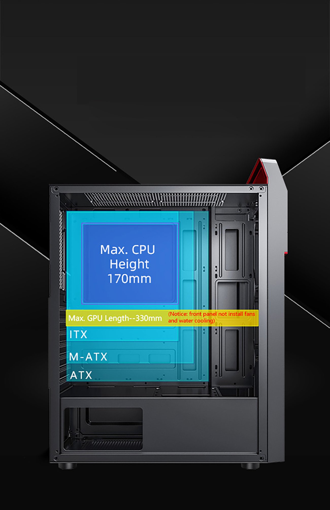 SAMA Sama-S88-BK Black ATX Mid Tower USB3.0 Computer Case w/3 x 120mm ...