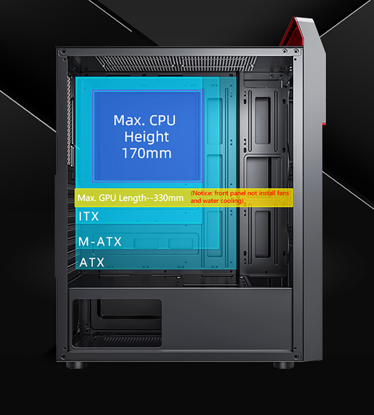 SAMA Sama-S88-BK Black ATX Mid Tower USB3.0 Computer Case w/3 x 120mm ...