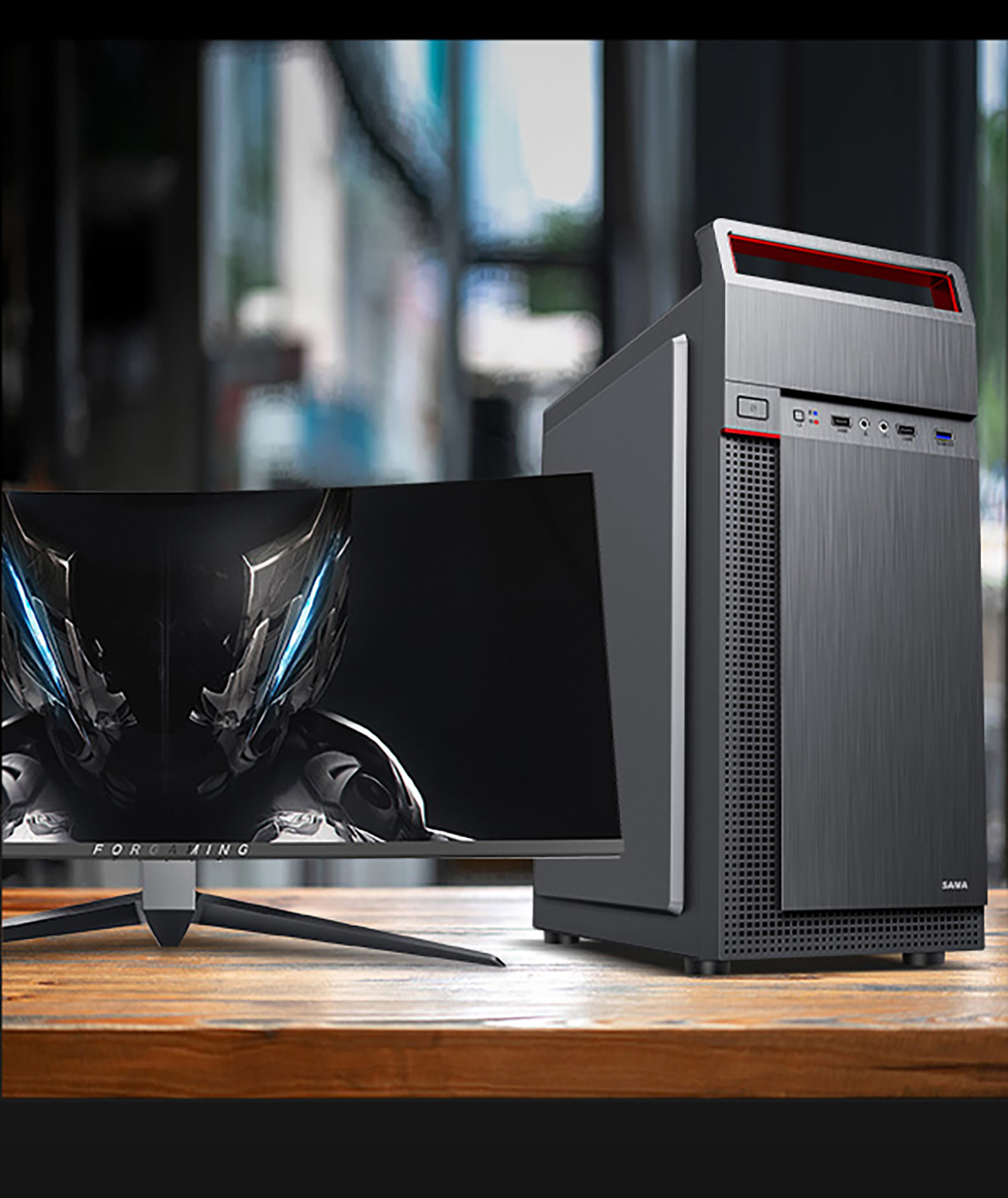 SAMA Sama-S88-BK Black ATX Mid Tower USB3.0 Computer Case w/3 x 120mm ...