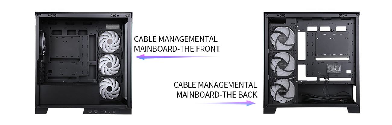 Sama AR01-RGB-BK Black Dual USB3.0 and Type C, Dual Tempered Glass ...