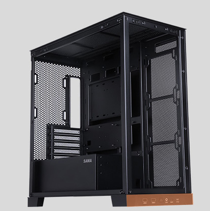 Sama AR01-RGB-BK Black Dual USB3.0 and Type C, Dual Tempered Glass ...