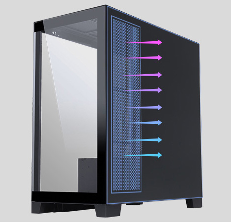 Sama AR01-RGB-BK Black Dual USB3.0 and Type C, Dual Tempered Glass ...