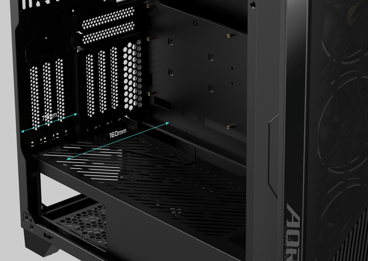 GIGABYTE AORUS C500 GLASS - Black Mid Tower PC Gaming Case, Tempered ...