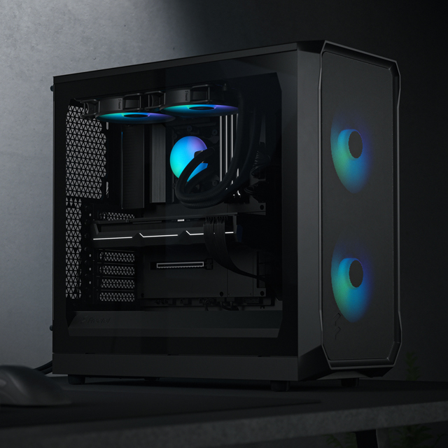 Fractal Design Focus 2 Black ATX mATX Mini ITX Clear Tinted Tempered ...