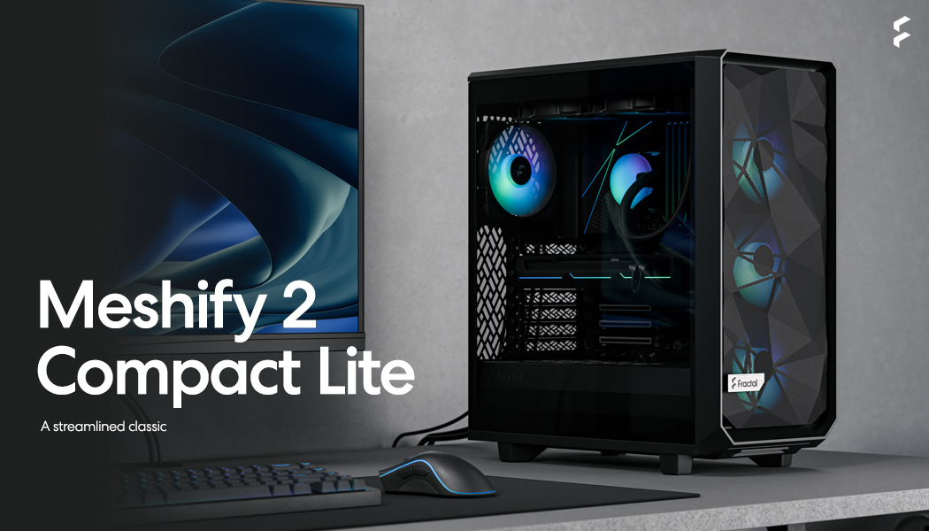 Fractal Design Meshify 2 Compact Lite RGB Black TG High-Airflow Light ...