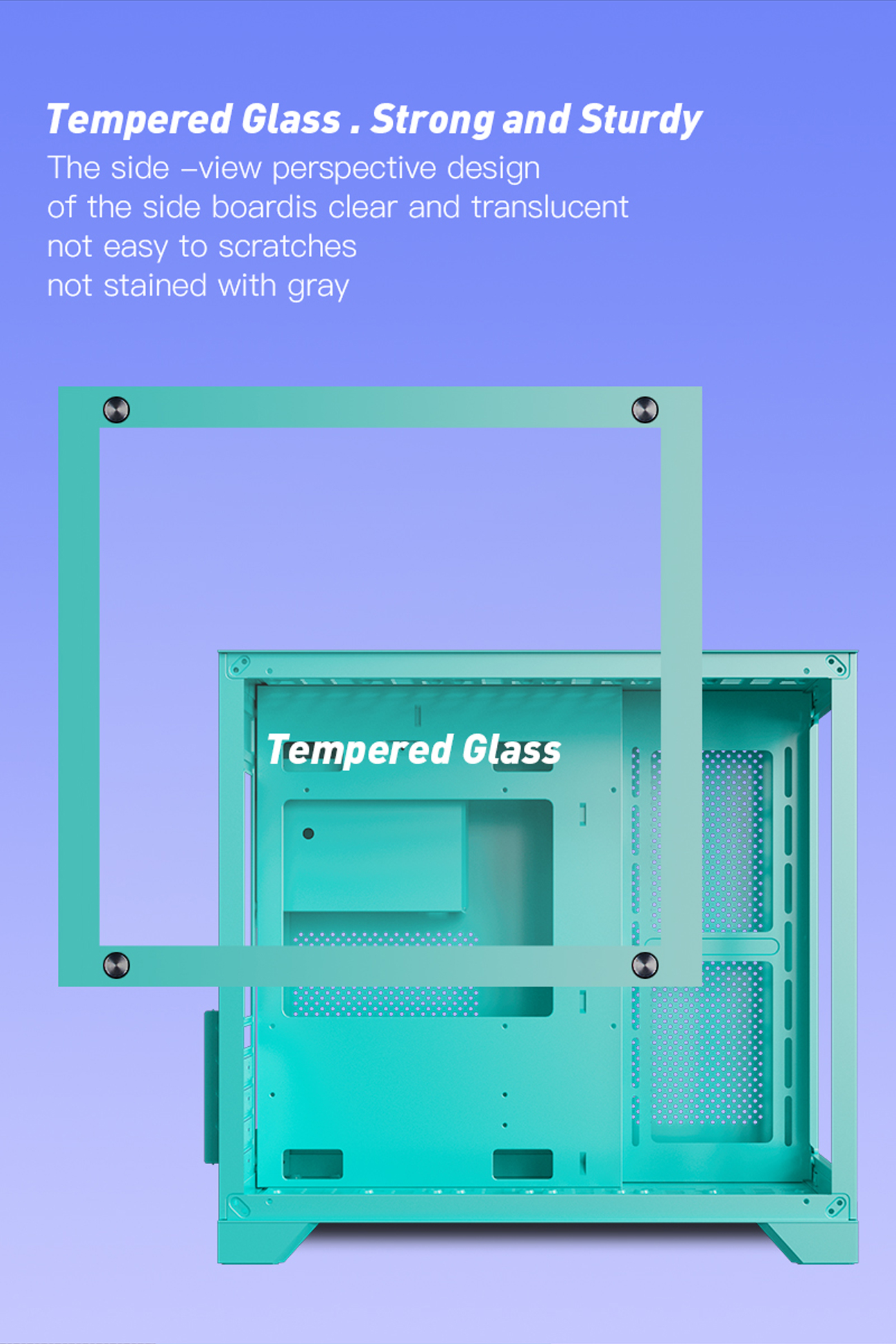 DIYPC ARGB-Q3-Green USB3.0 Tempered Glass Micro ATX Green Gaming ...