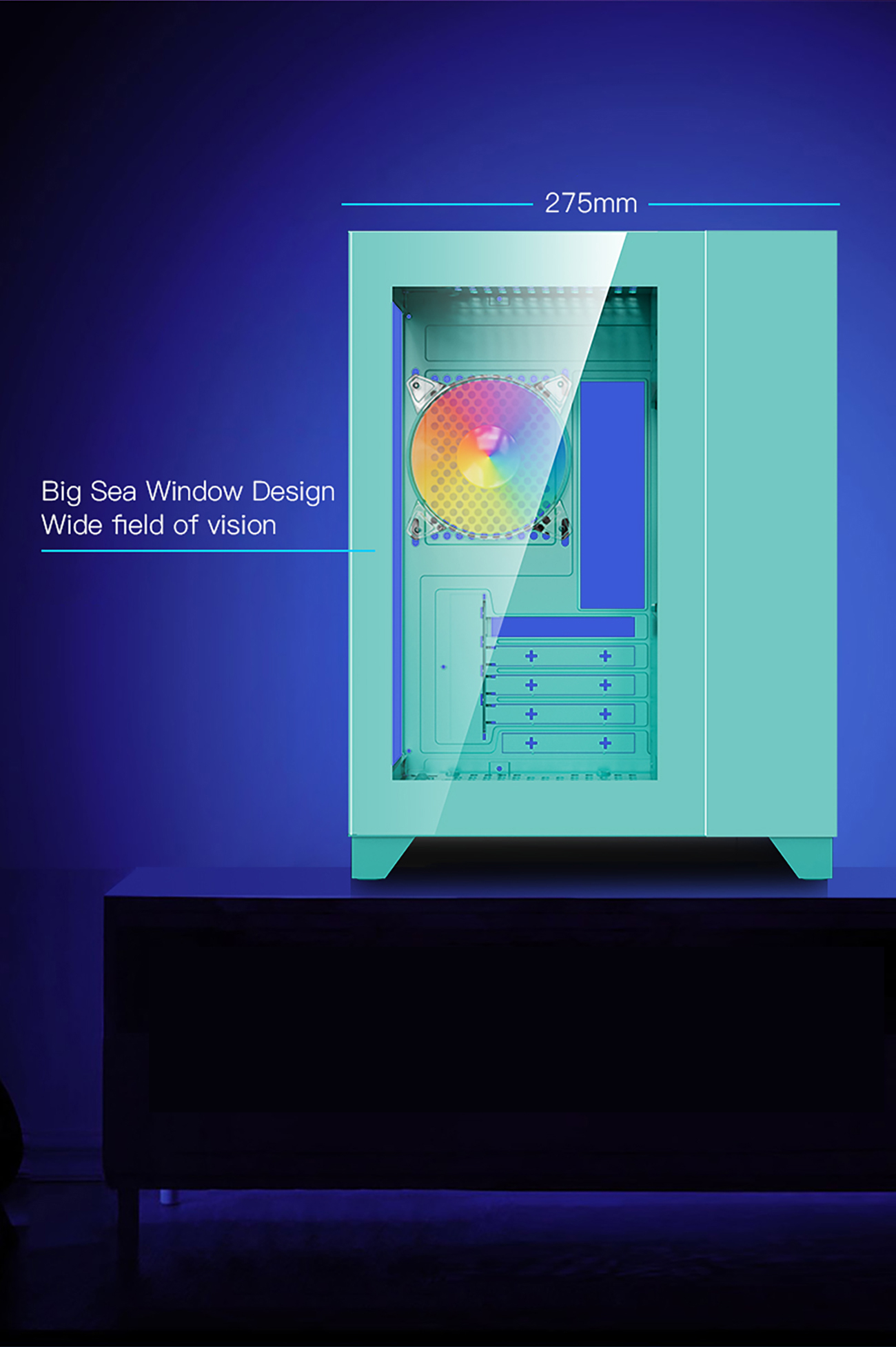 DIYPC ARGB-Q3.v2-Pink Pink USB3.0 Tempered Glass Micro ATX Gaming ...