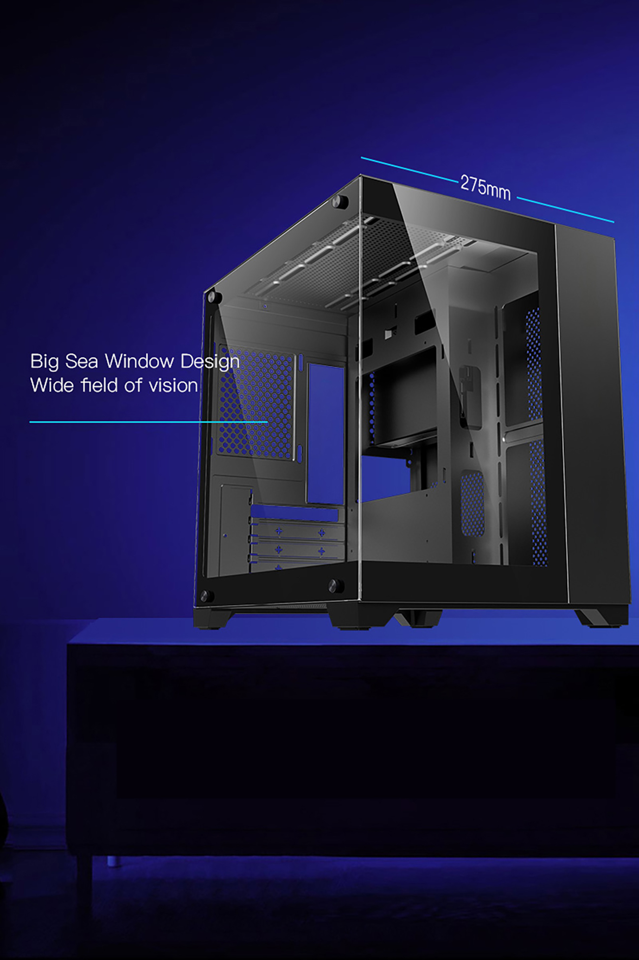 DIYPC DIY-CUBE01-W White USB3.0 Tempered Glass Micro ATX Gaming ...