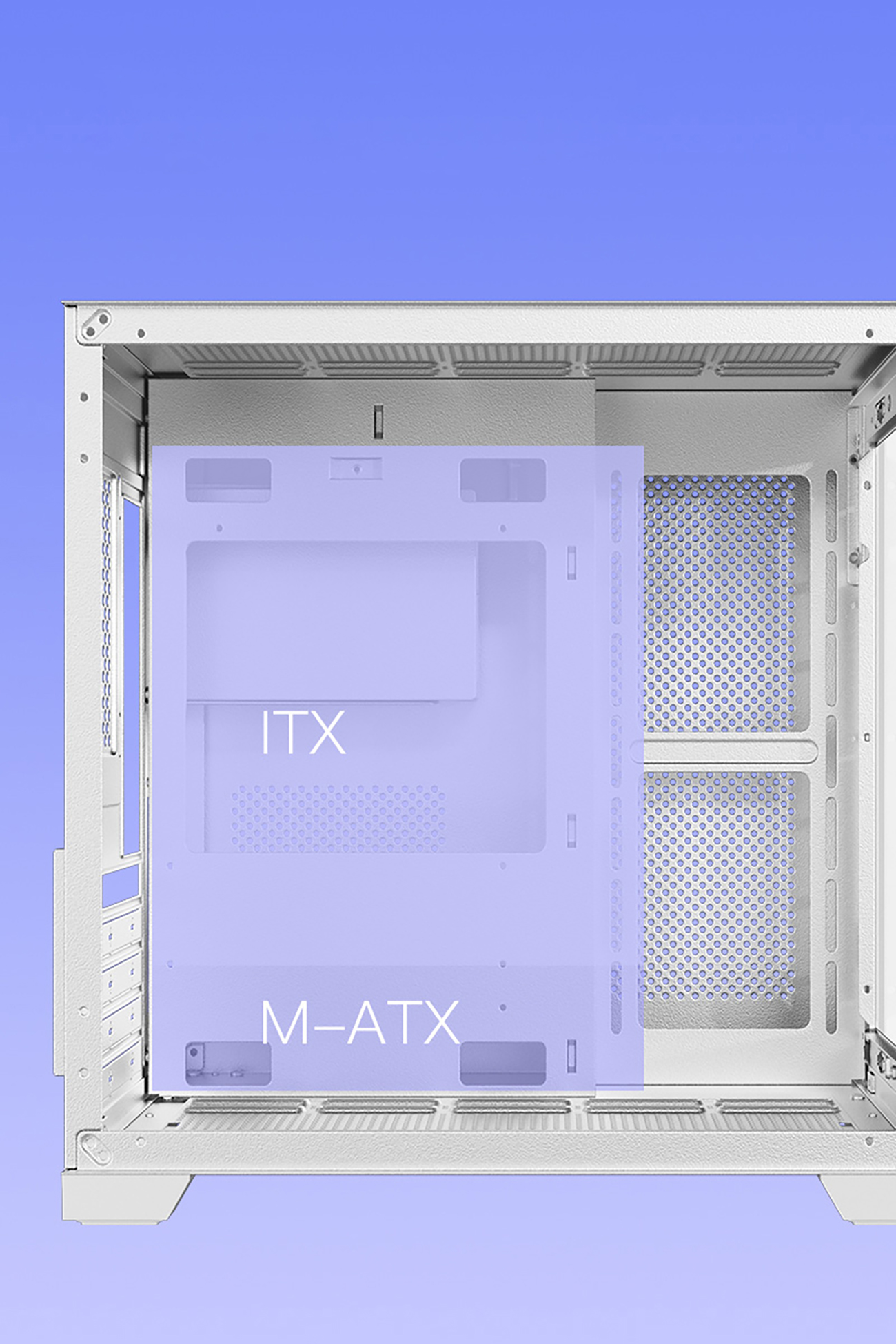 DIYPC DIY-CUBE01-BK Black USB3.0 Frameless Dual Tempered Glass Micro ...