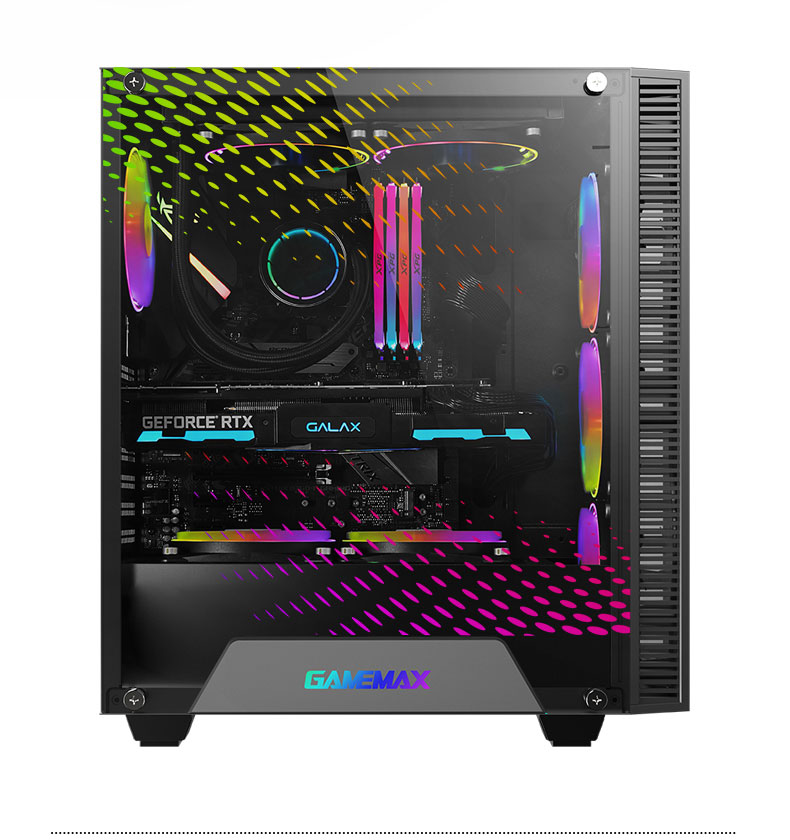 Gamemax RockStar 2 Black USB3.0 Tempered Glass ATX Mid Tower Gaming ...