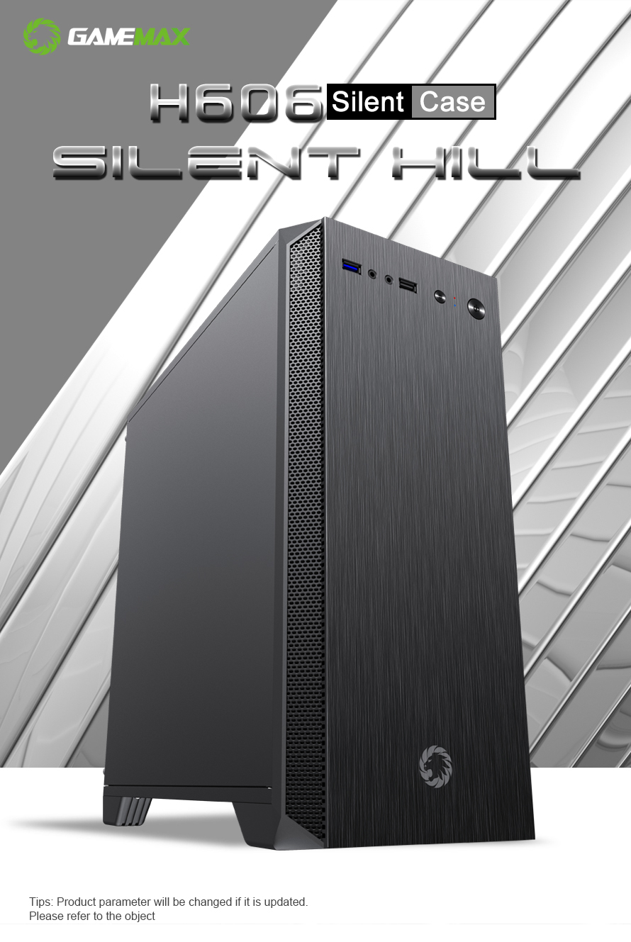Gamemax Silent Hill Black Steel Micro ATX Tower USB3.0 Computer Case w ...