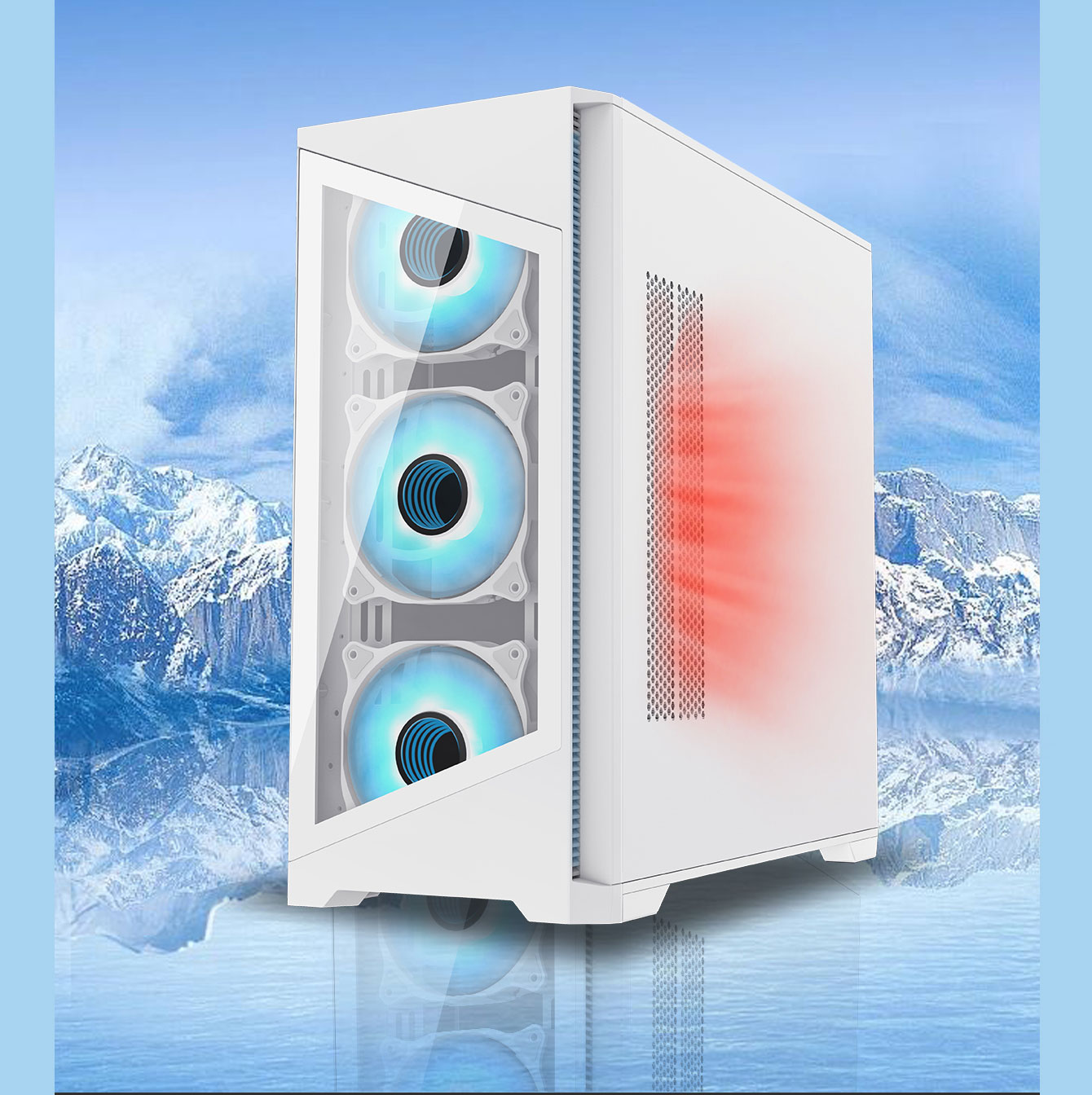 Gamemax Destroyer TGW White USB3.0 Tempered Glass Micro ATX Tower ...