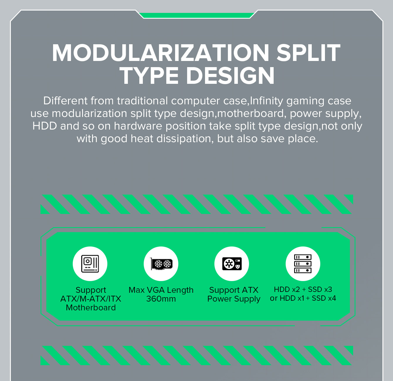 Gamemax Infinity BK Black USB3.0 /Type C Tempered Glass ATX Mid Tower ...