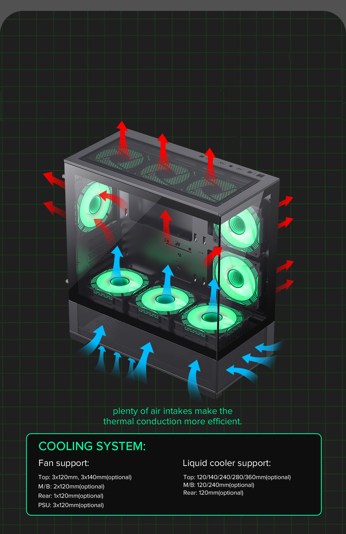 GAMEMAX VISTA MB Black USB3.0 Micro-ATX Tower Tempered Glass Computer ...