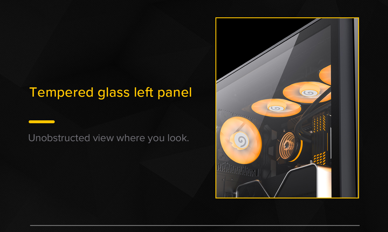 GAMEMAX Leader TG Black Full Tower Computer Case-Micro ATX / ATX / ITX ...