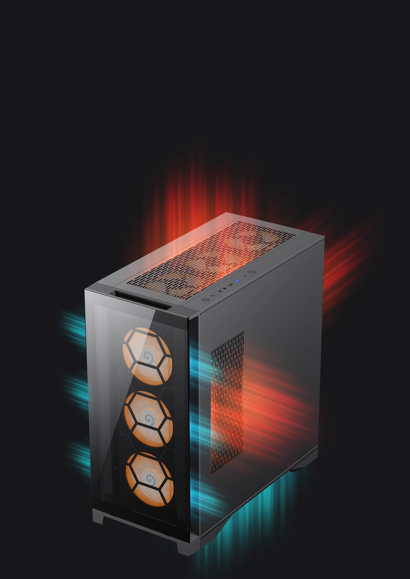 GAMEMAX Leader TG Black Full Tower Computer Case-Micro ATX / ATX / ITX ...