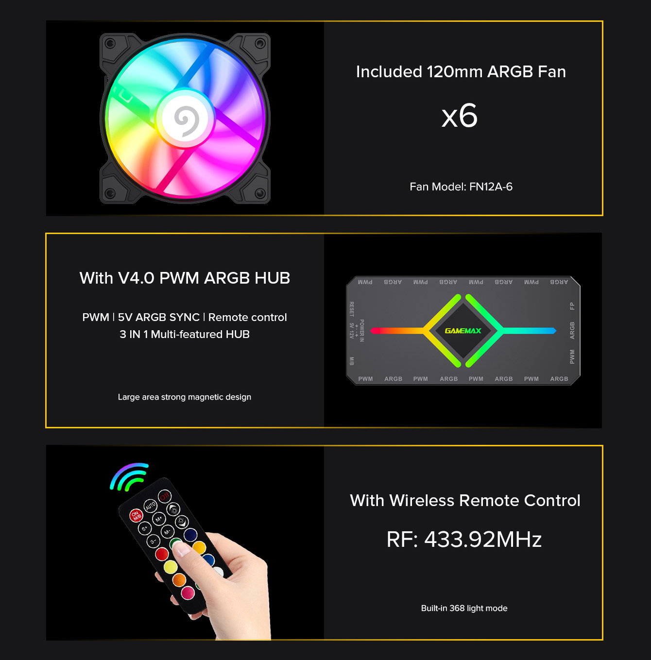 GAMEMAX Leader TG Black Full Tower Computer Case-Micro ATX / ATX / ITX ...