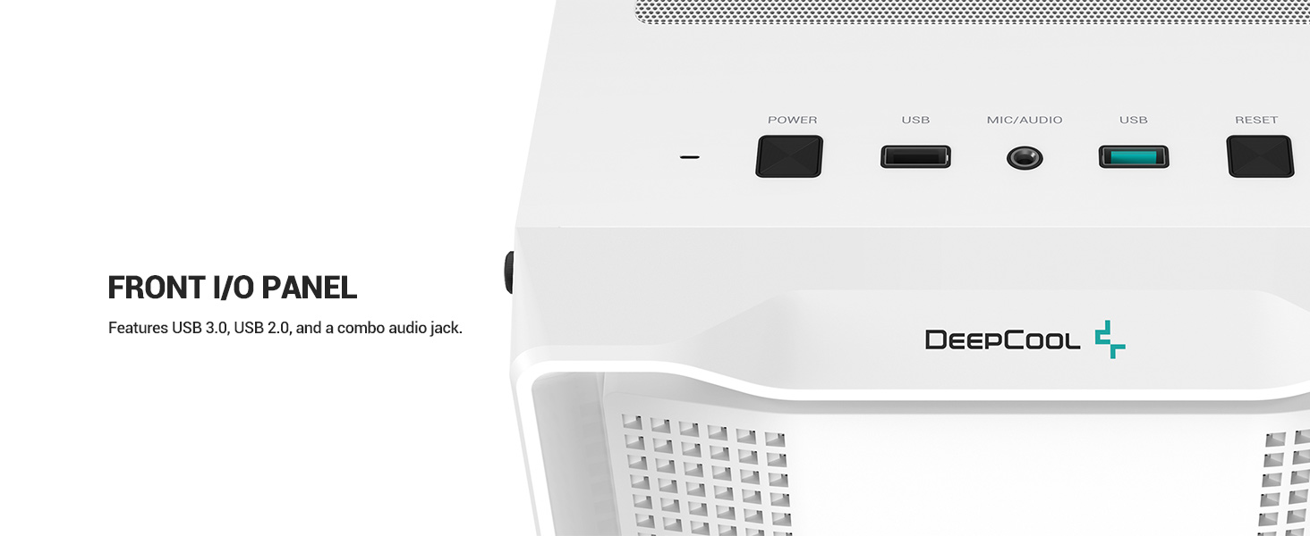 DeepCool CC560 WH Mid-Tower ATX PC Case, 4x Pre-Installed 120mm LED ...