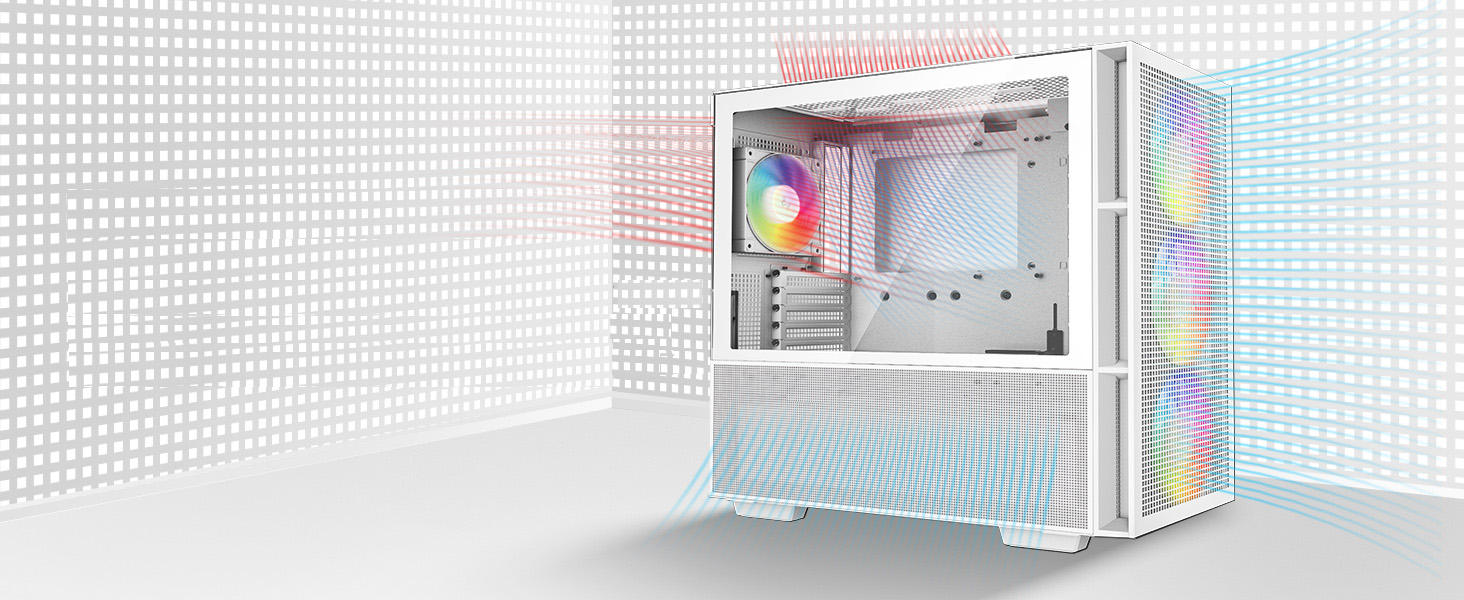 DeepCool CH560 WH ATX Airflow case, 3x Pre-Installed 140mm ARGB Fans ...