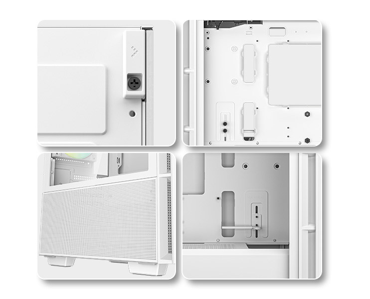 DeepCool CH360 WH mATX Airflow case, 2x Pre-Installed 140mm ARGB Fans ...