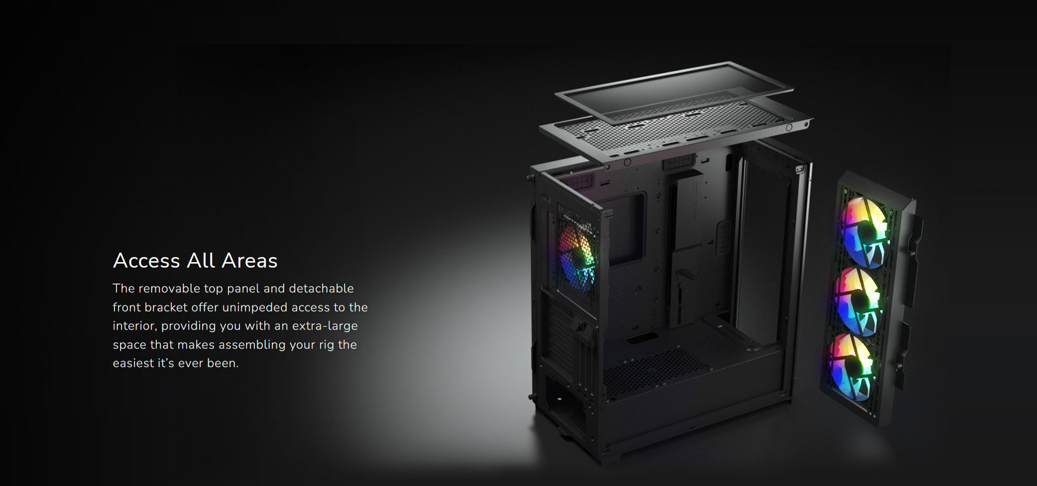 COUGAR DuoFace Pro RGB Black ATX Mid Tower Gaming Case, 390mm GPU ...