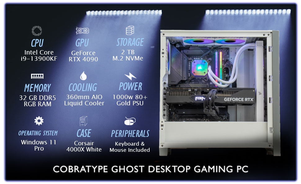 Cobratype Gaming PC - Intel Core i9 13th Gen 13900KF (3.00GHz), RTX ...