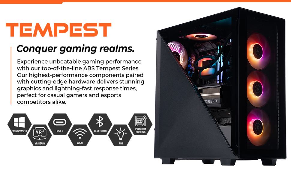 ABS Tempest Aqua High Performance Gaming PC – Windows 11 Home - Intel ...
